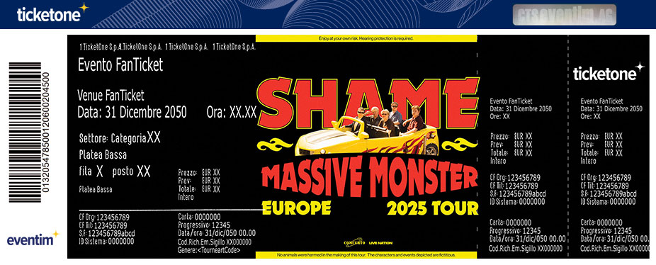 Shame Tickets - TicketOne